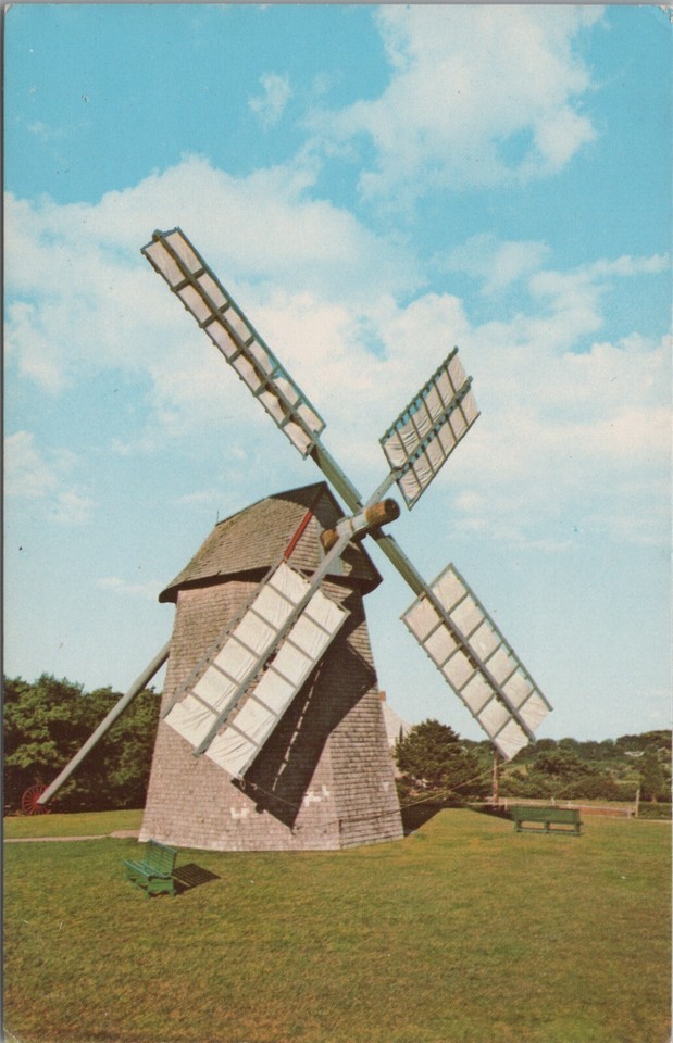 Old Grist Mill Built 1797 Benjamin Godfrey Cape Cod MA Chrome Vintage ...