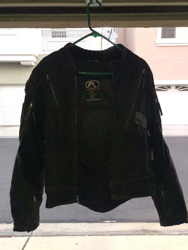 Fieldsheer Motorcycle Body Armour Jacket Men's Large Black Mesh Padded ...