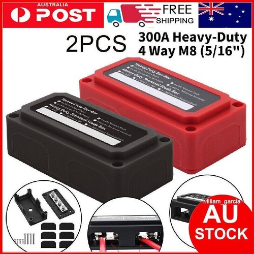 2PC DC 12-48V Bus Bar SHIP Terminal Stud Power Distribution Block 300A ...