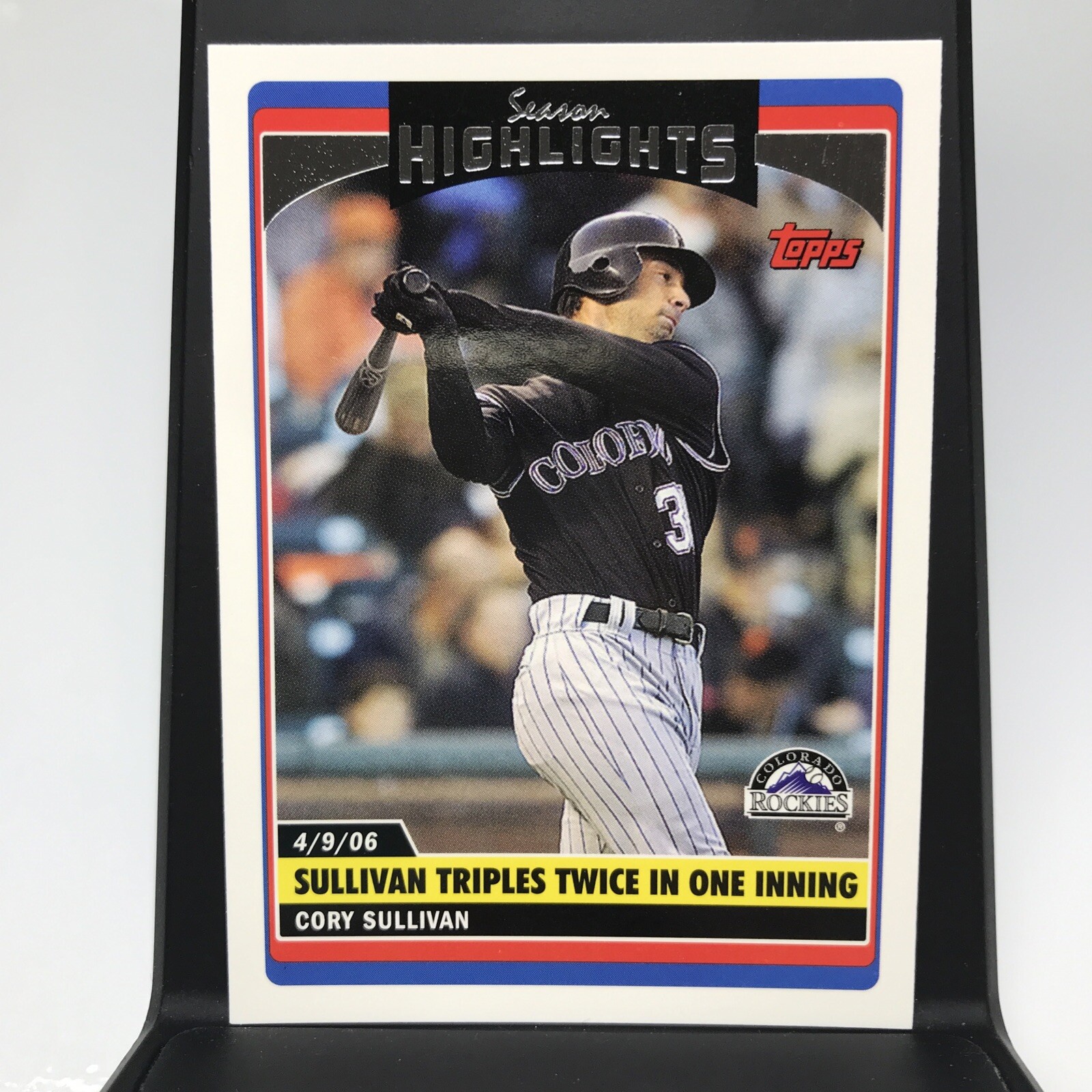 Cory Sullivan 2006 Topps Updates And Highlights #UH173 Two Triples In ...