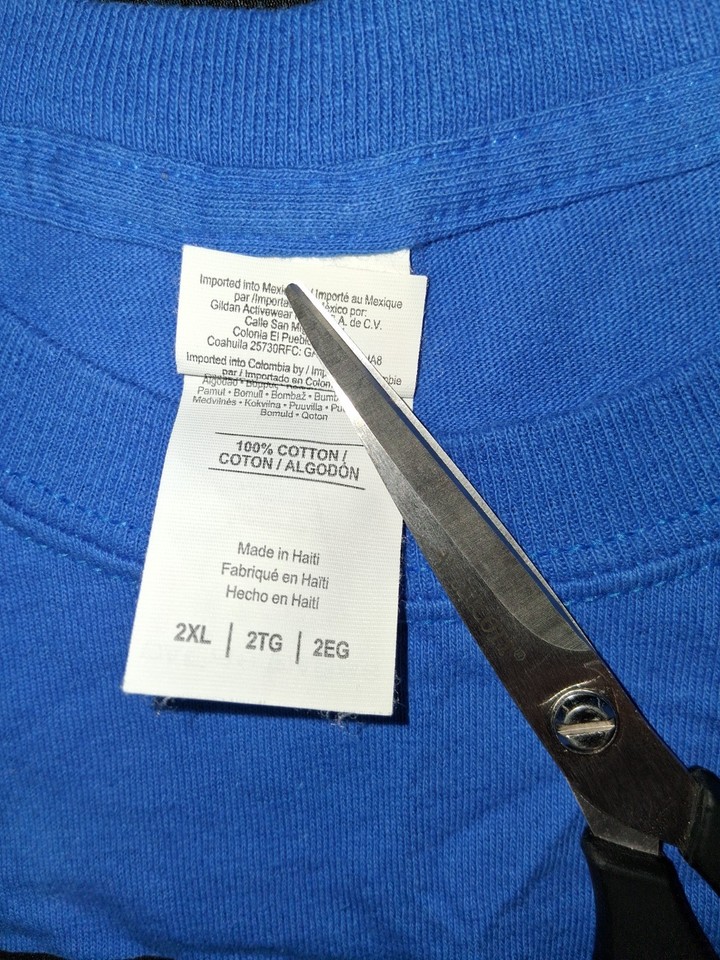 Crayon Blue Tee Shirt Size 2XL Logo Graphic Print Blue Coloring Color ...