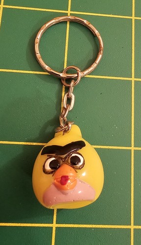 Vintage Angry Yellow Bird Souvenir Keychain Keyring | eBay