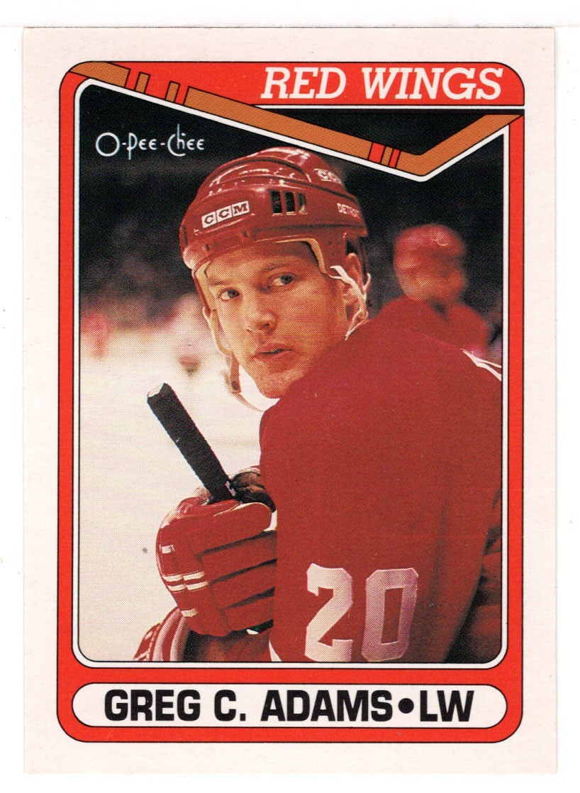 Greg C. Adams - Detroit (NHL Hockey Card) 1990-91 O-Pee-Chee # 518 ...