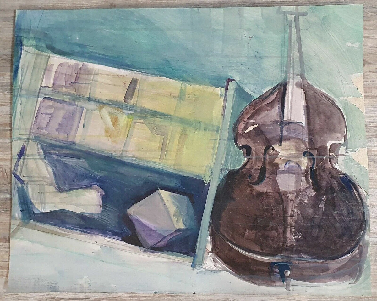 Cello Painting Watercolor