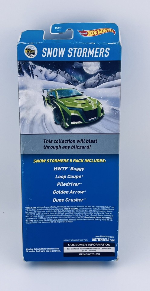 Hot Wheels 5-Pack Snow Stormers, New In Original Box, 2015 Mattel | eBay