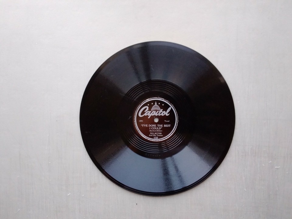 Tex Ritter 78rpm Single 10-inch Capitol Records #132 Someone | eBay