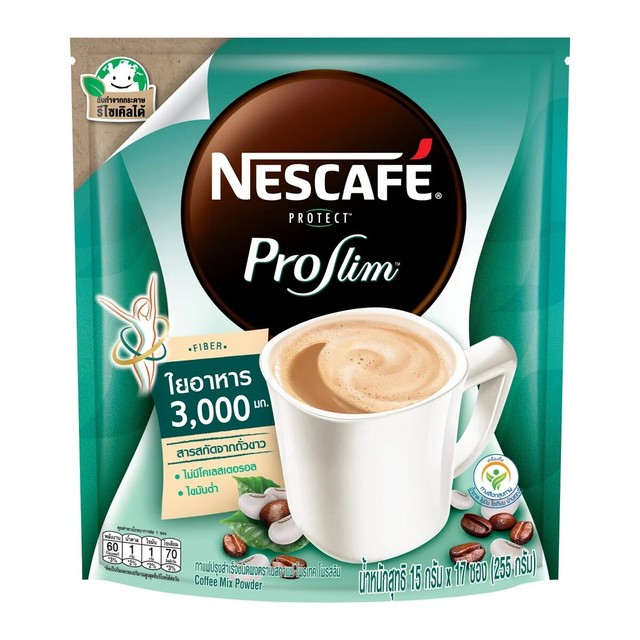 17x Nescafe Protect PROSLIM Instant Coffee Mix Fiber Bean Diet Weight ...