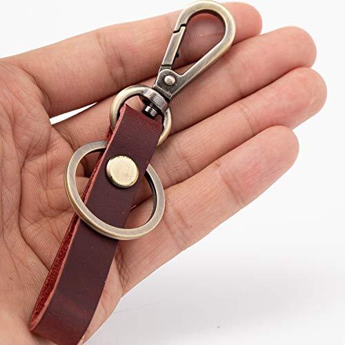 Leather Valet Key Chain with Belt Loop Clip for Keys and Carkey,2Pack ...