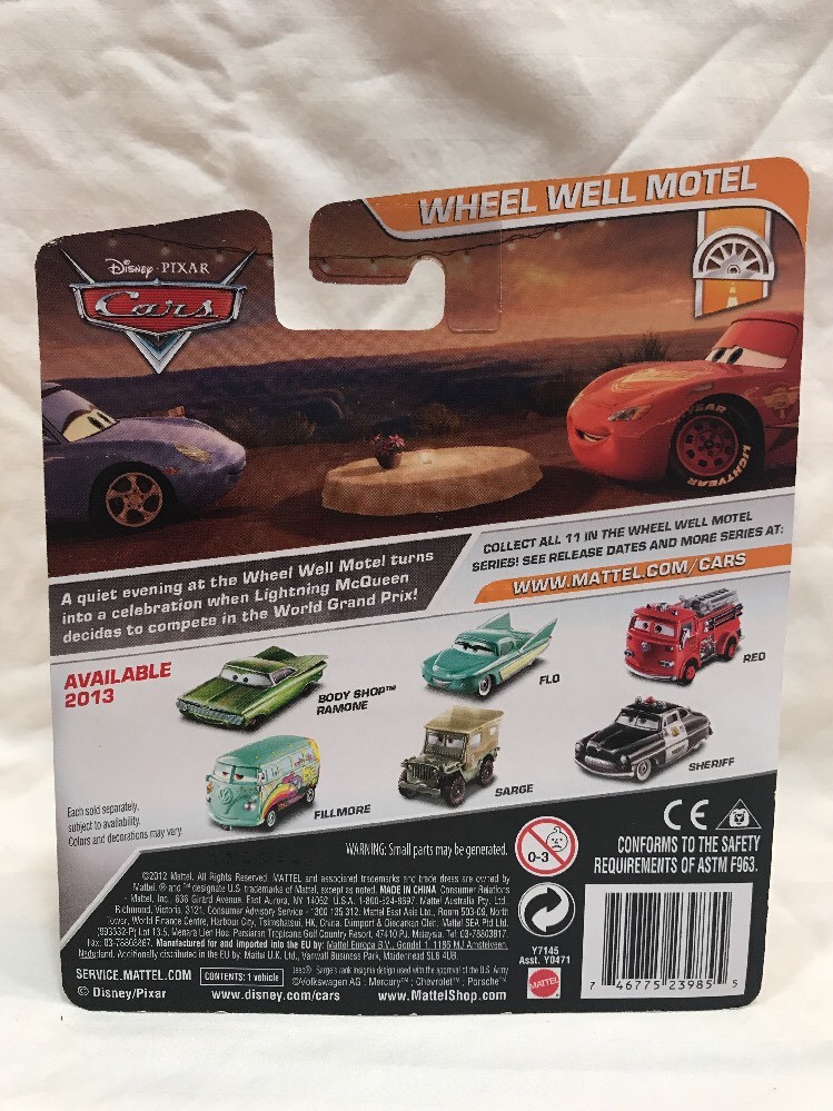 DISNEY PIXAR CARS WHEEL WELL MOTEL FLO - FILLMORE - SHERIFF *RETIRED ...
