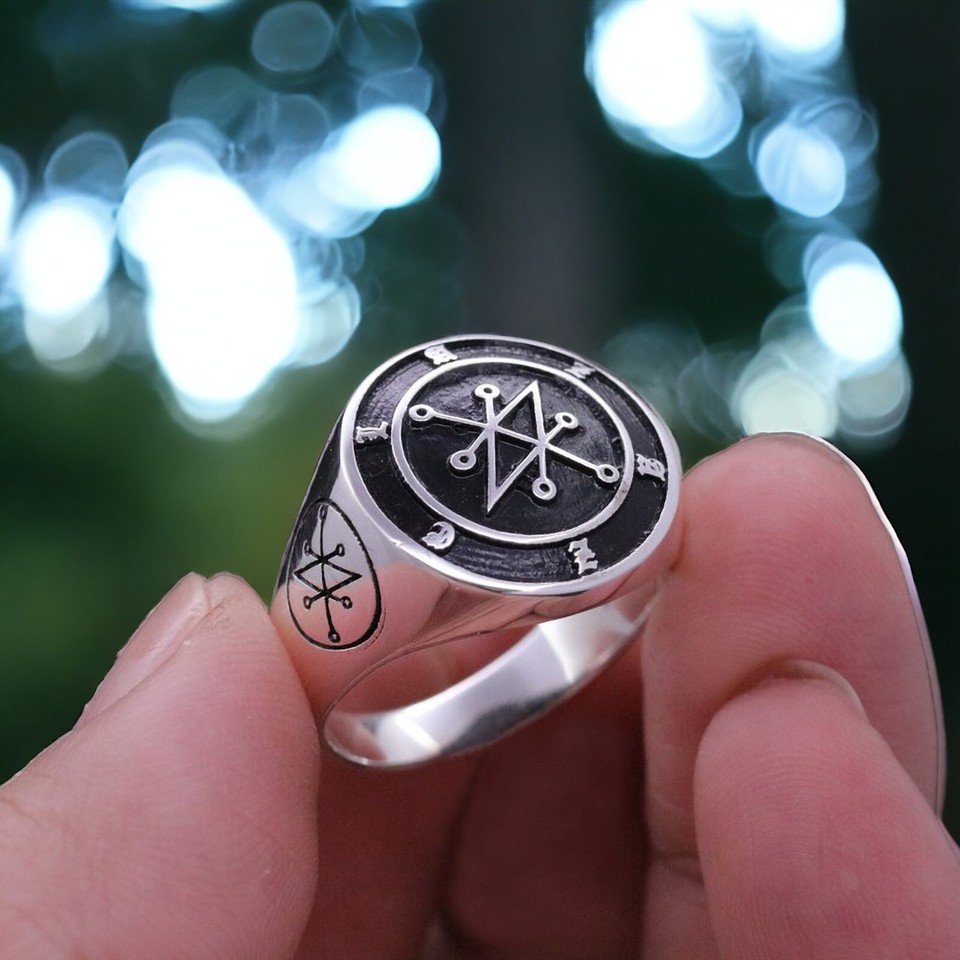 925 Sterling Silver Signet Ring, Signet of Azazel Ring Designer ...