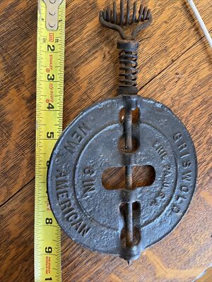 Griswold Cast Iron 6" New American Reversible Steel Spindle Stove ...