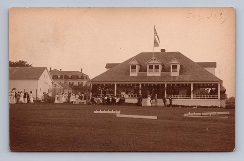Club House RYE BEACH New Hampshire RPPC Antique Seacoast Photo Postcard ...