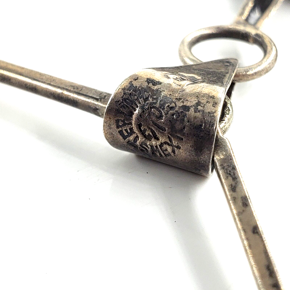 Vintage TAXCO EAGLE 3 Mexico Sterling Silver Fish Bones 18" Necklace ...