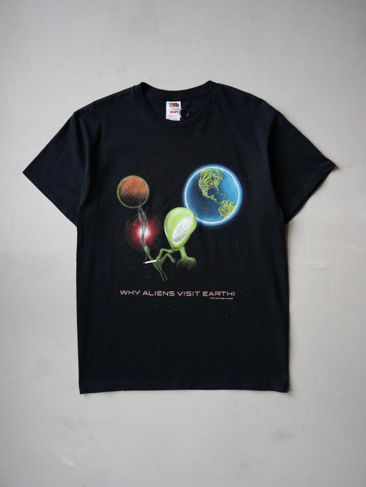 Vintage 2000s Why Aliens Visit Earth Weed Tee Size M … - Gem
