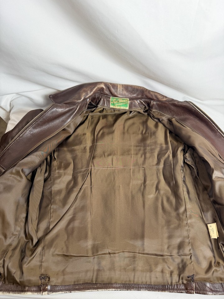 Levi’s Vintage Clothing LVC Cowhide Leather Jacket Size M Brown Talon ...