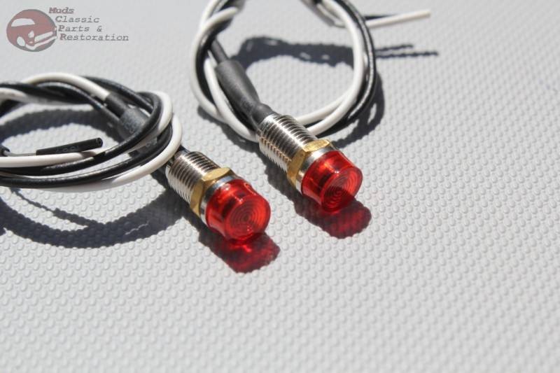 Red Dash LED Indicator Lights Hot Rat Rod Custom Truck Boat Interior ...
