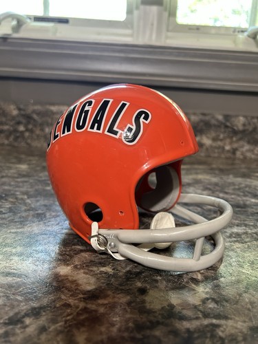 1968-1979 Cincinnati Bengals Throwback Mini Helmet NFL Riddell 2 Bar ...