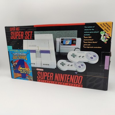 Super Nintendo Mario World All-Stars Console CIB System SNES Set ...