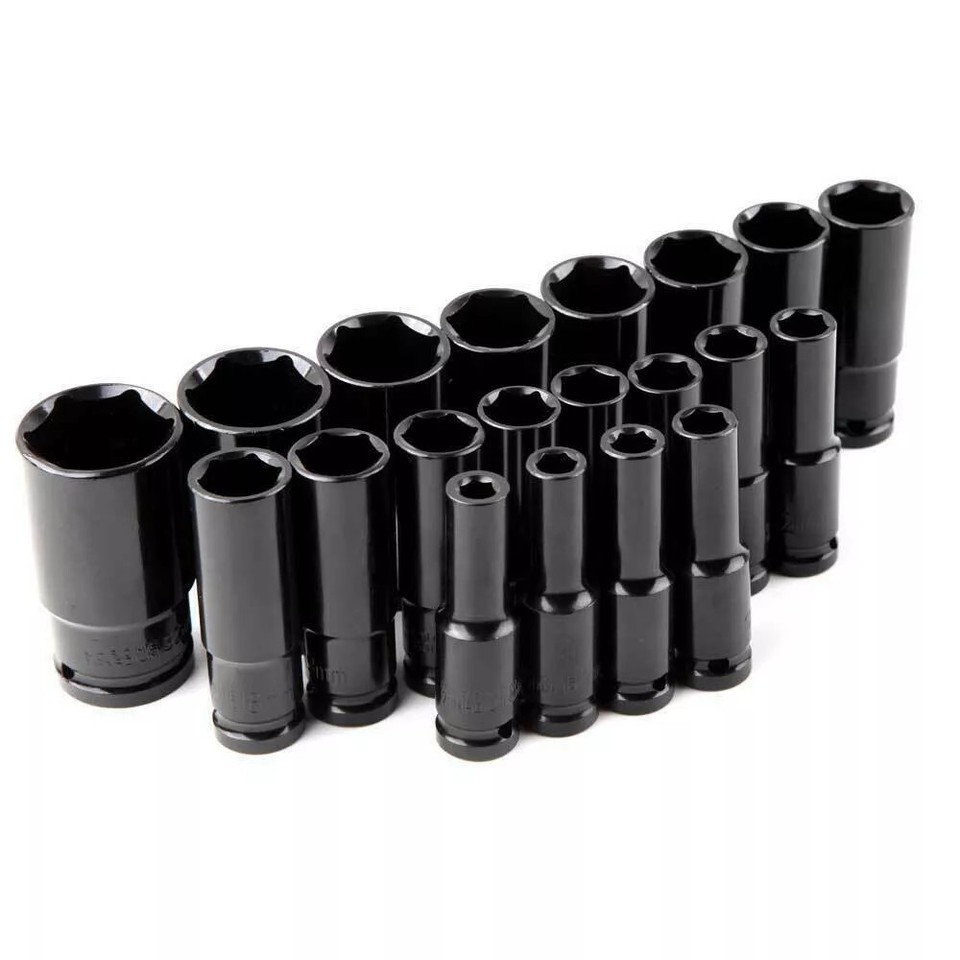 20PCS Deep Impact Socket Set 6 Point Metric 8 - 32mm 1/2 Inch Drive ...