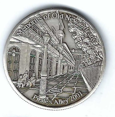 2001 NEWCOMERS NEW ORLEANS PIRATES ALLEY MARDI GRAS OX SILVER DOUBLOON ...