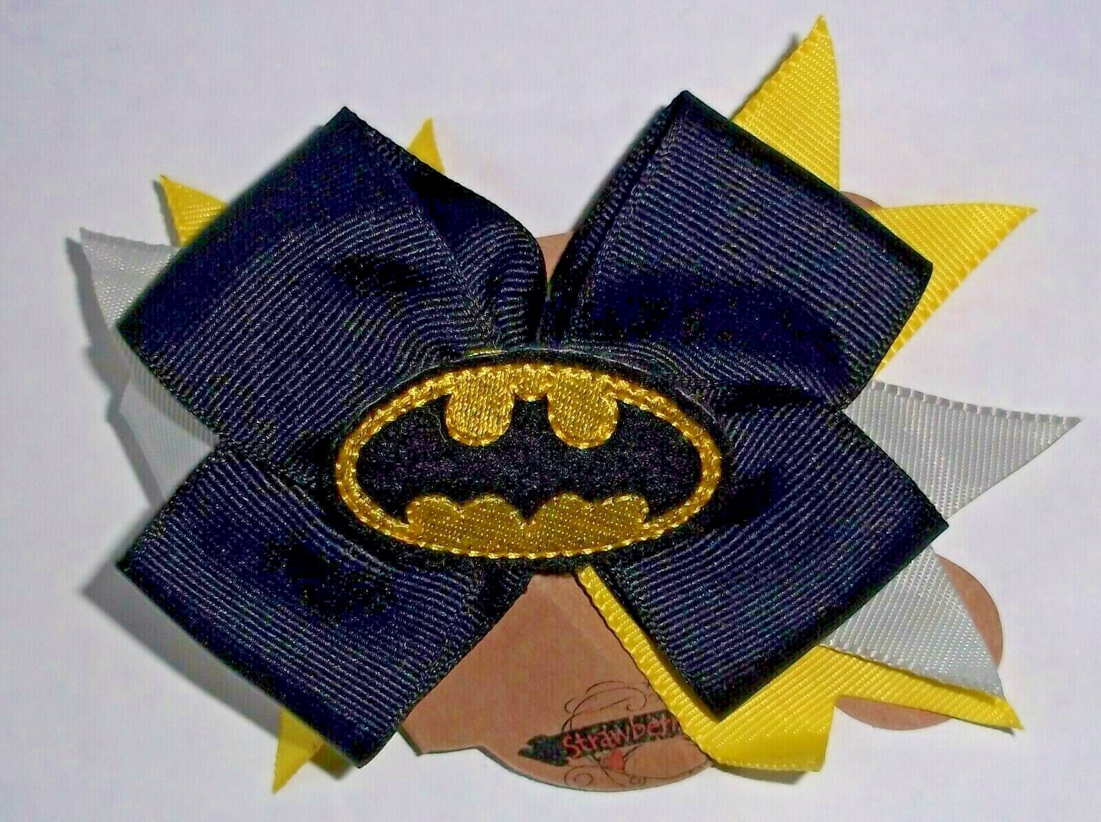 Batman Logo Hand-Made Woman's Hair Bows with Clip -new | eBay