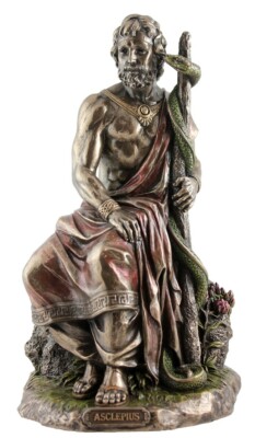Veronese Bronze Figurine Greek God of Medicine Doctor Asclepius Statue ...