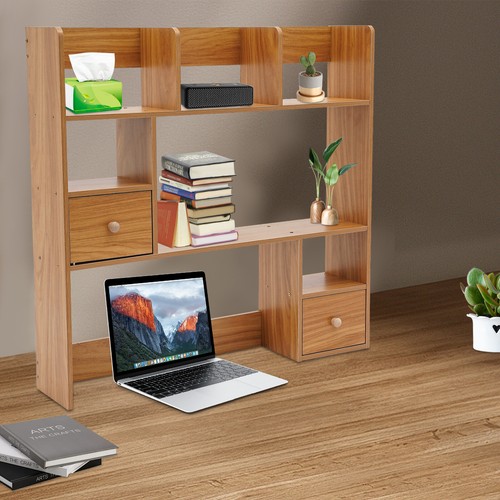 Open Storage Compartment Desktop Bookshelf - Stylish Home Office ...