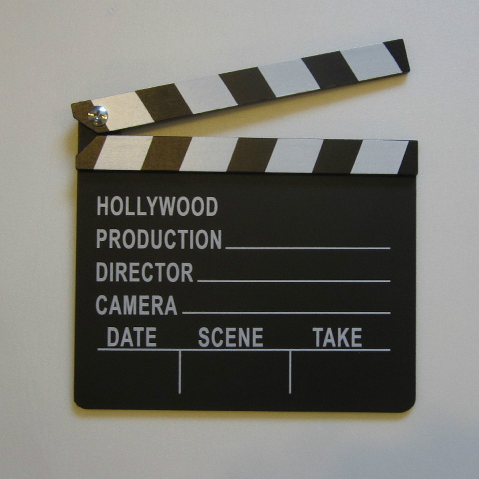 1 NEW MOVIE DIRECTOR'S CLAPBOARD PROP HOLLYWOOD CLAPPER CHALKBOARD ...
