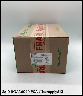 BGA36090 ~Square D BGA36090 90A I-Line MCCB ~ Sealed Surplus/ 90 Day ...