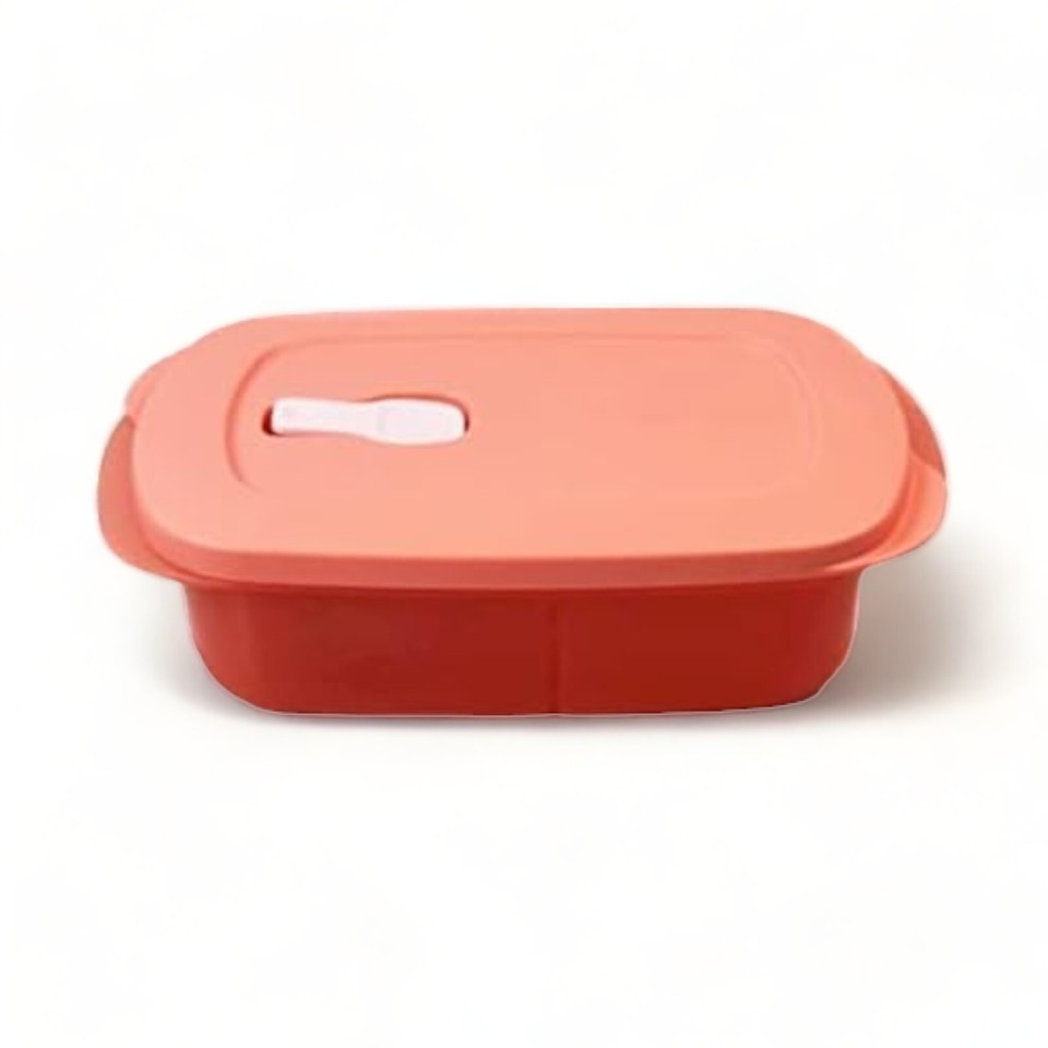 Tupperware Crystalwave Plus Microwave Rectangular Divided Dish Guava ...
