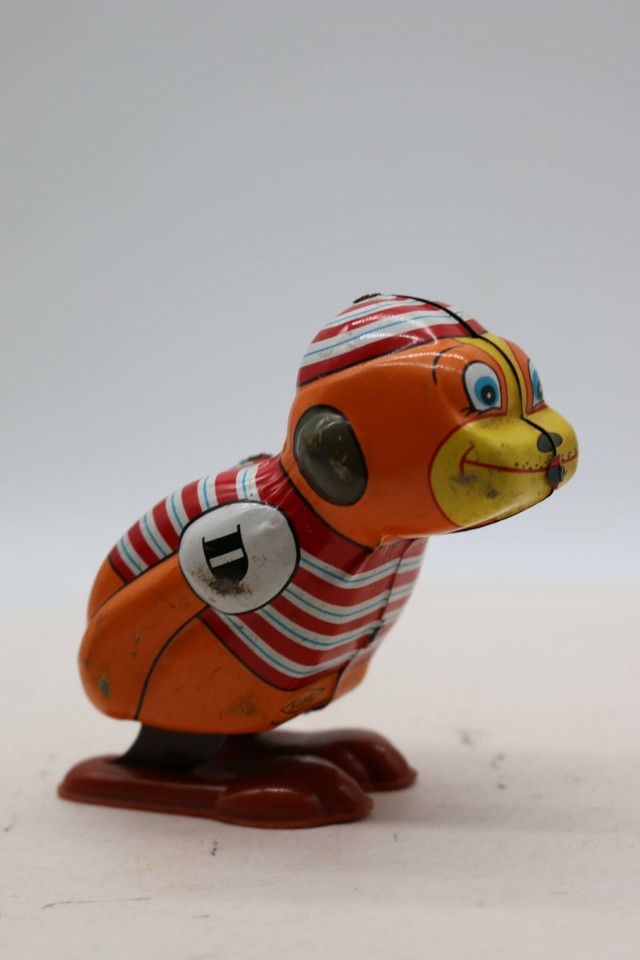 Vintage YONE Tin Windup DOG Winter Sweater | eBay