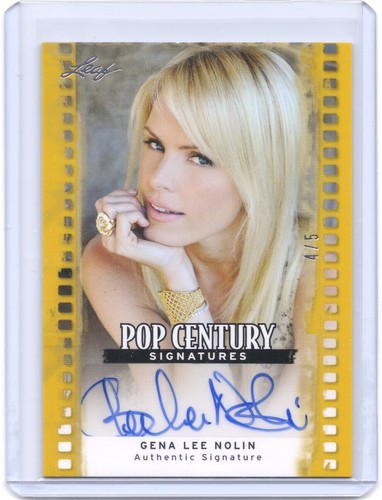 2011 LEAF Pop Century Gena Lee Nolin autograph auto card /5 BAYWATCH ...