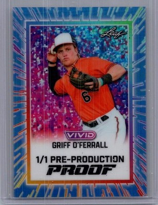 Griff O'Ferrall 2025 Leaf Vivid Baseball 1/1 Pre Production Proof | eBay