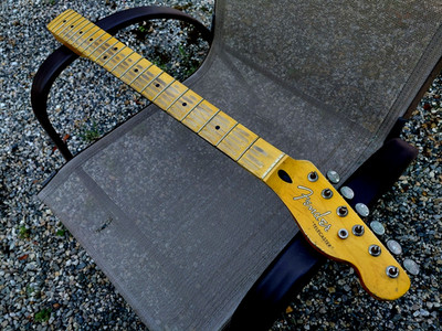 Maple Fender Lic Relic Tele neck aged Nitro 52 TELECASTER Mr G's Custom ...