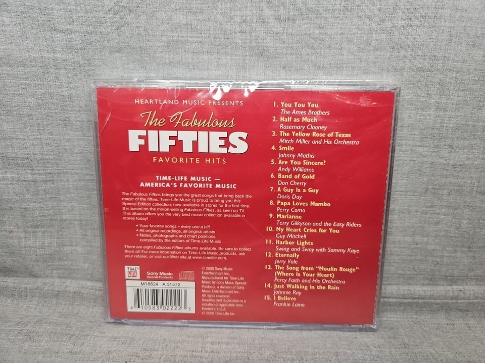 Time Life: The Fabulous Fifties Favorite Hits (CD, 2000, Sony) New ...