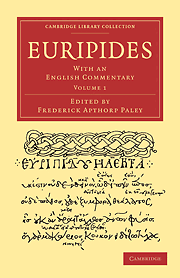 NEW BOOK Euripides by Edited by Frederick Apthorp Paley (2010 ...