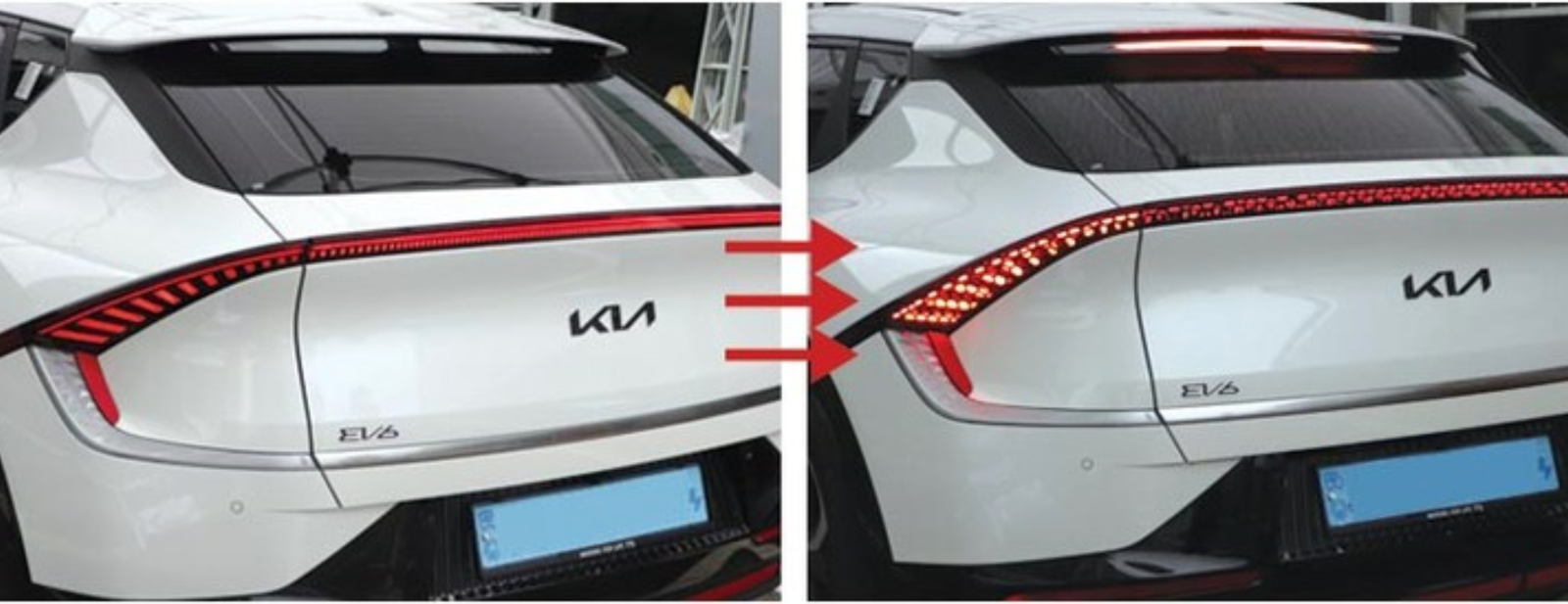 Rear Trunk Lamp Hexagon Point Exterior Sticker 5Pcs Ups for Kia EV6 ...