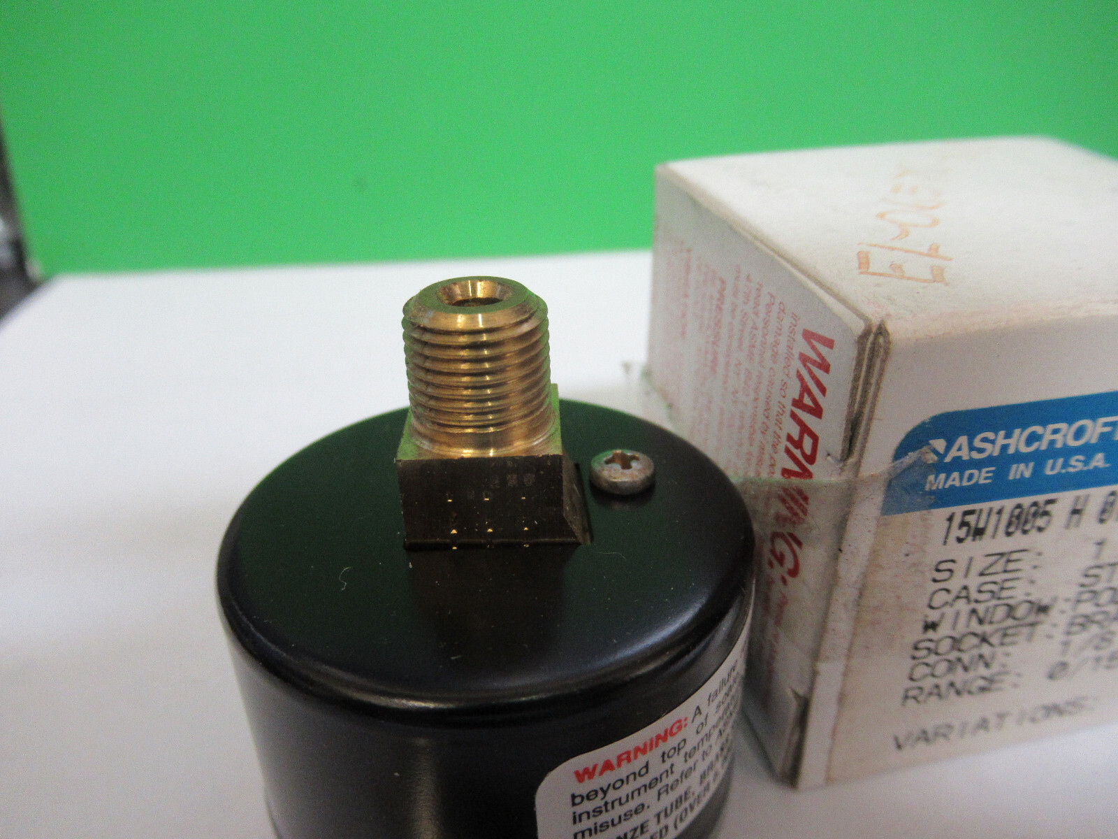 ASHCROFT 15 PSI MANOMETER PRESSURE DIAL GAUGE PNEUMATIC AIR AS PICTURED ...