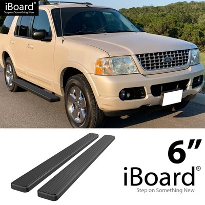 Running Board Side Step Nerf Bars 6in Black Fit Ford Explorer 4-Door 02 ...