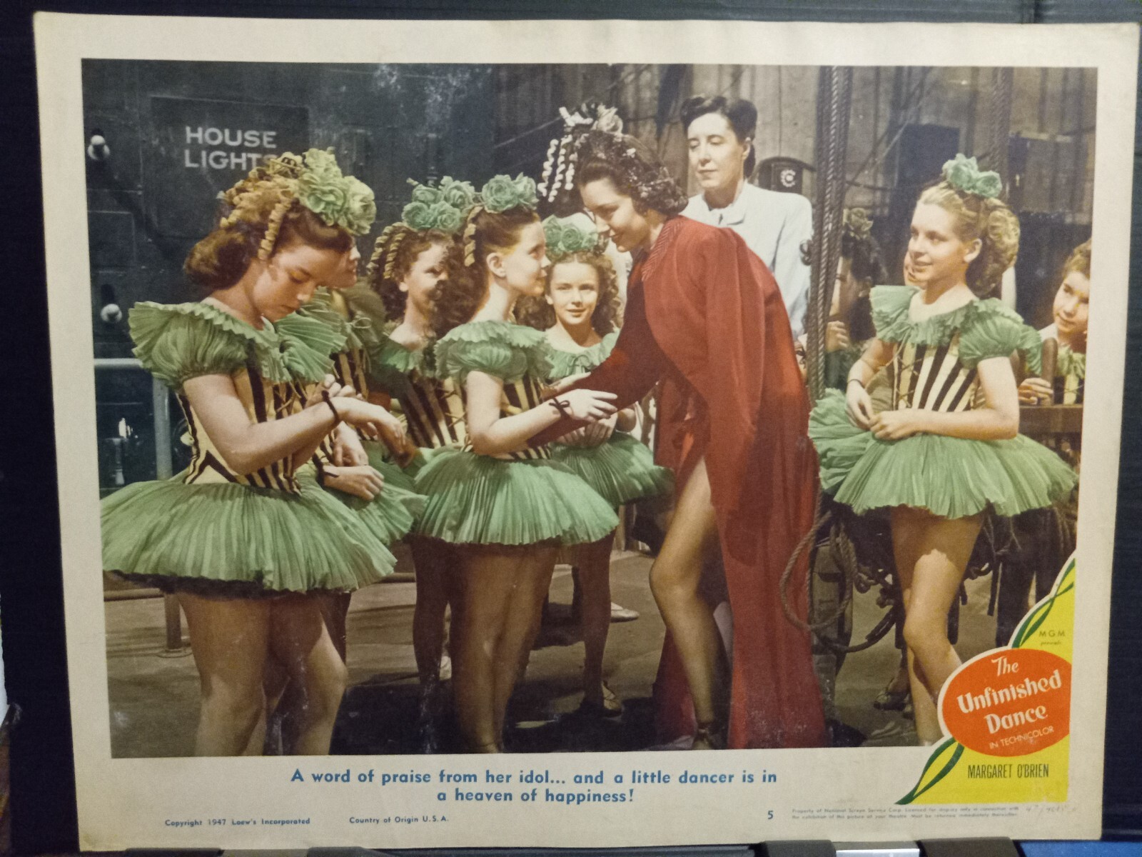 Lobby Card 1947 UNFINISHED DANCE Margaret O'Brien Cyd Charisse ballet ...