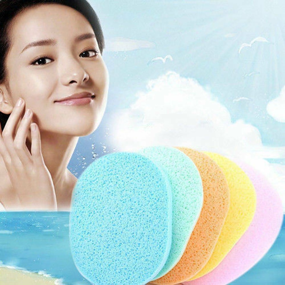 1-4 Pcs Sponge Facial Skin Cleansing Exfoliate Pad Face Cleaning ...