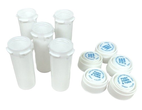 1 Case of 8 Dram White Push & Turn Reverse Cap Bottles 200 Bottle/Case ...