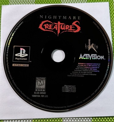 Nightmare Creatures (Sony PlayStation 1, 1997) PS1 Tested And Works ...