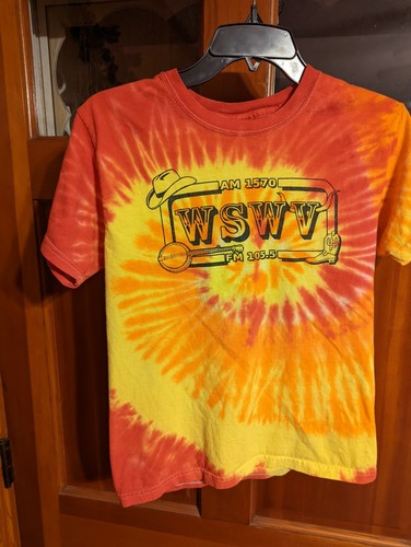 WSWV Country Bluegrass Western Radio Bleach Tie Dye Upcycled T Shirt ...