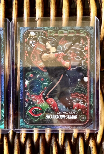 2024 topps holiday CHRISTIAN ENCARNACION-STRAND blue christmas tree H85 ...