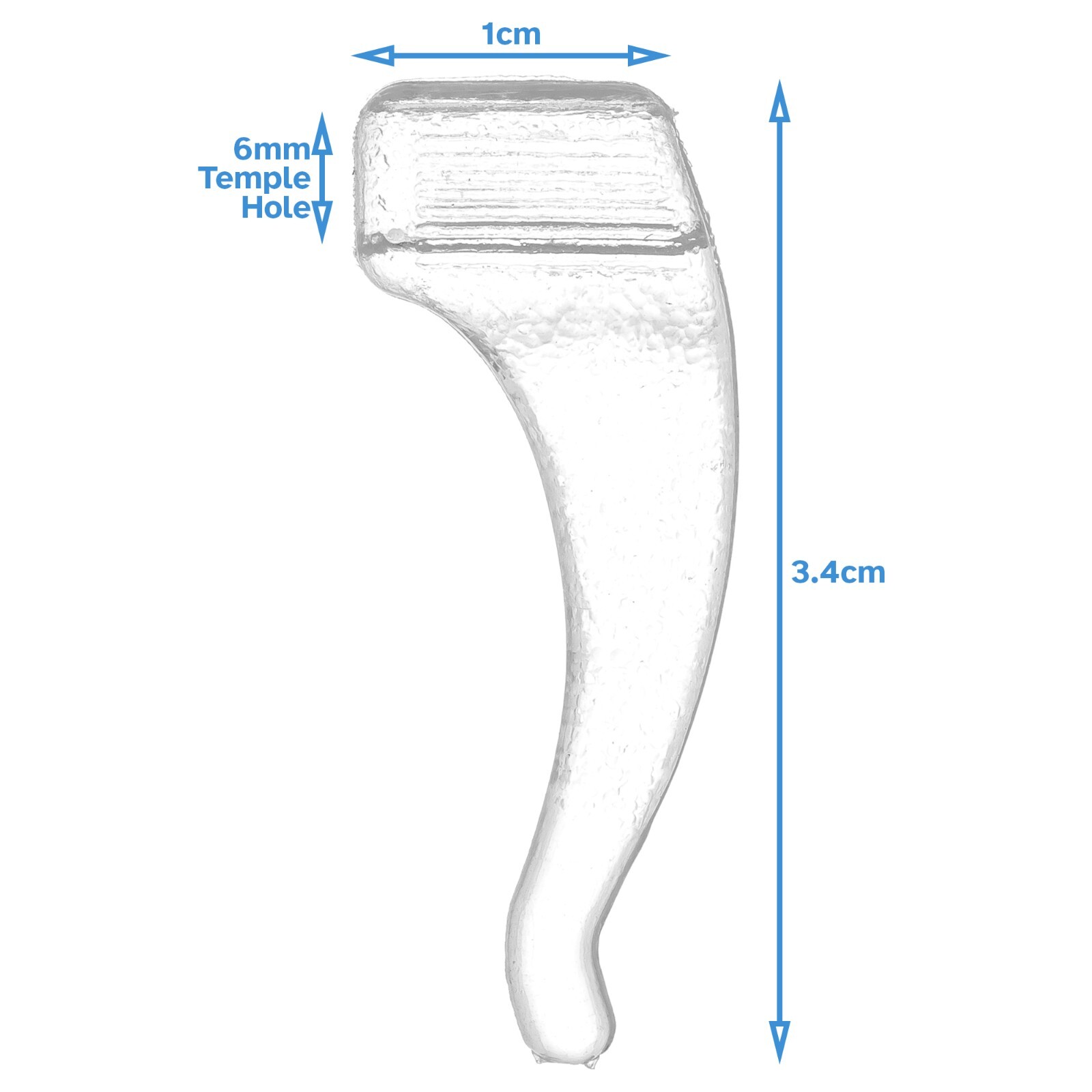 Clear Non-Slip Silicone Ear Pad Bifocals Spectacles Frames Slipping ...