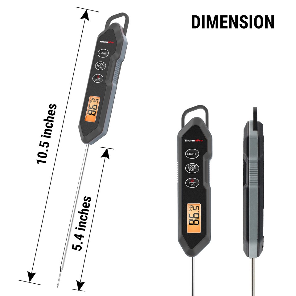 Themopro TP15HW 5.4 Long Probe Waterproof Instant Read Digital Meat ...