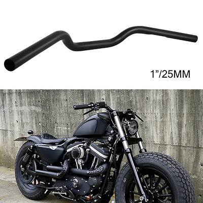 1" 25mm Motorcycle Drag Handlebar Black For Harley Sportster 883 1200 ...