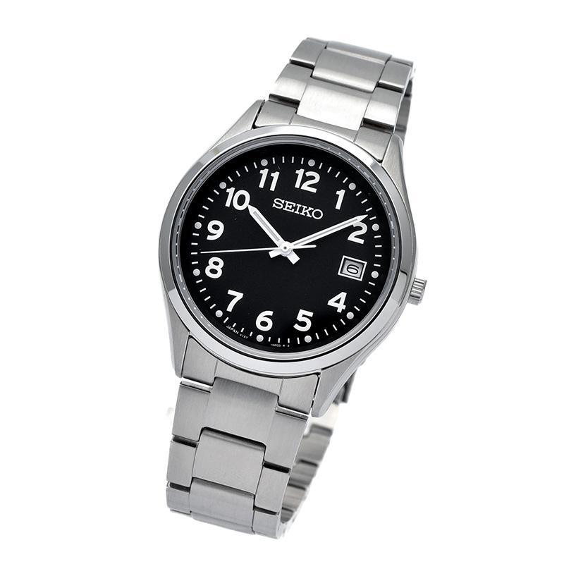 SEIKO Selection SBPX155 Men's Watch Black Silver Analog S Series Solar ...