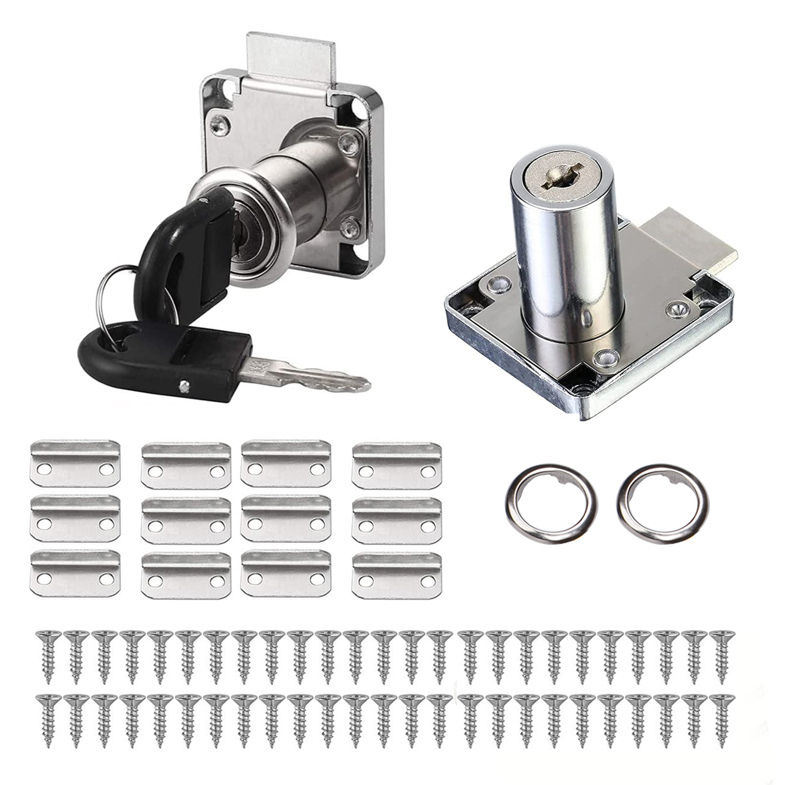 22mm Plate Drawer Lock Set Home Office With Keys Door Furniture ...